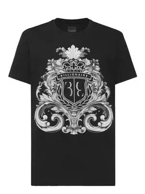 BILLIONAIRE T-shirt Round Neck Baroque - Black