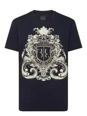 BILLIONAIRE T-shirt Round Neck Baroque - Darkblue