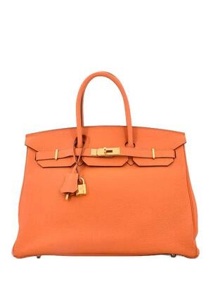 Hermès Birkin Handbag Togo With Gold Hardware 35 - Orange