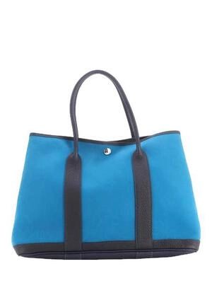 Hermès Garden Party Tote Toile And Leather 36 - Blue