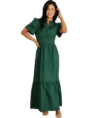 BALTIC BØRN Vera Maxi Dress - Emerald