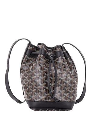 Goyard Petit Flot Bucket Bag Coated Canvas Pm - Black