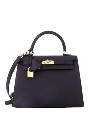 Hermès Kelly Handbag Epsom With Gold Hardware 25 - Black