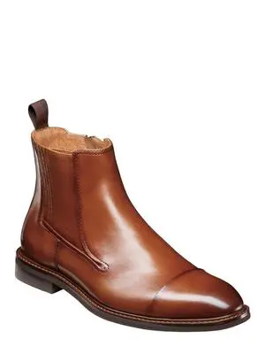 STACY ADAMS Berkshire Leather Cap Toe Boot Brandy