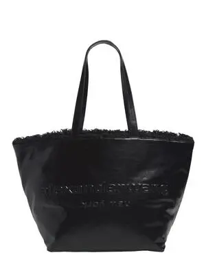Alexander Wang Punch Genuine Shearling Lined Leather Tote - Black