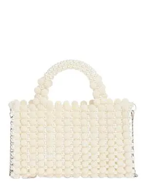 OLGA BERG Sally Imitation Pearl Top Handle Bag