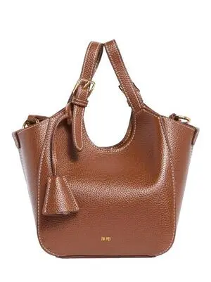 Jw Pei Ines Padlock Faux Leather Tote - Chocolate Brown