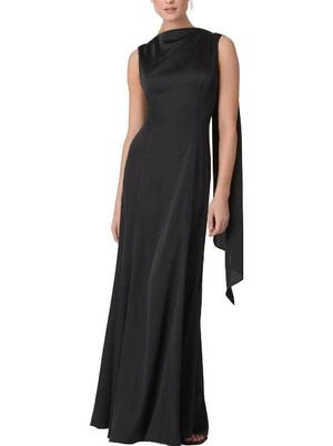 Shoshanna Satin Charmeuse Frankie Dress - Jet