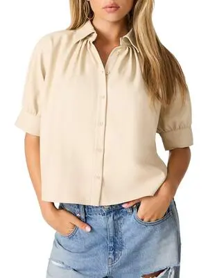 Steve Madden Anders Boxy Shirt - Bone
