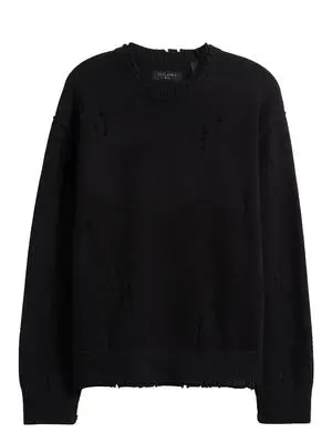 ALLSAINTS Wolf Distressed Crewneck Sweater Black