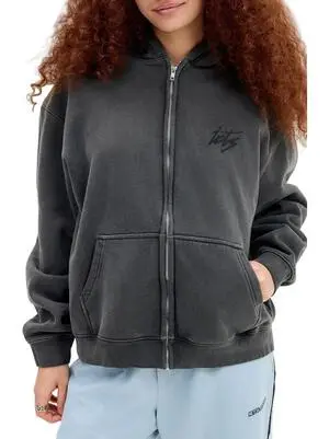 IETS FRANS Script Full Zip Hoodie - Grey