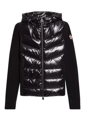 Moncler Mixed Media Down Jacket - Black