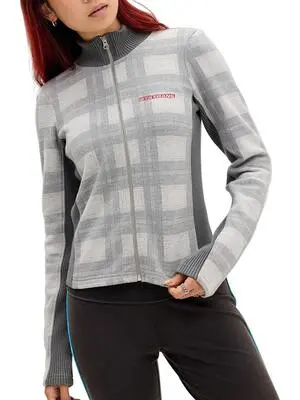 IETS FRANS Trip Full Zip Track Jacket - Grey Pattern