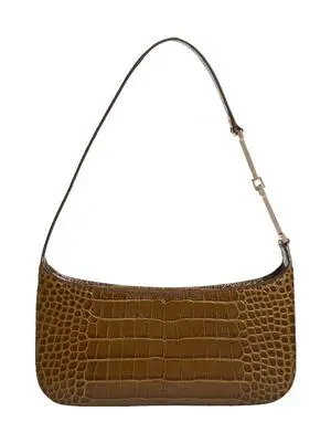 TOM FORD Small Arc Croc Embossed Leather Shoulder Bag
