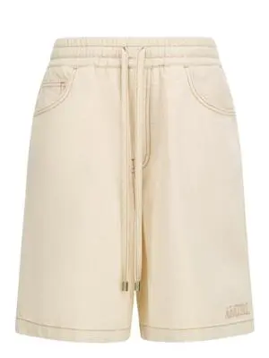 Amiri Drawstring Logo Shorts - Ecru