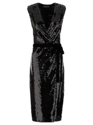 Alberta Ferretti Sleeveless Dress - Black