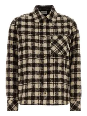 Moncler Moncler Embroidered Flannel Shirt Checked