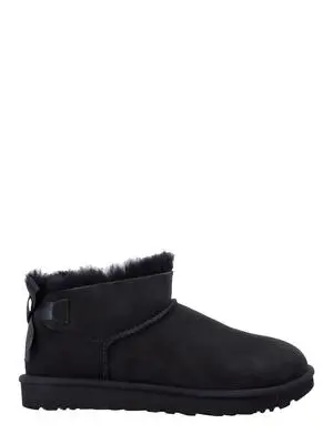 UGG Shearling-lined Platform Ankle Boots - Nero