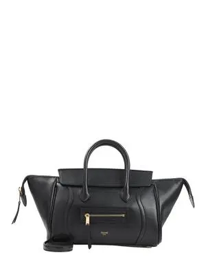 Celine Leather Mini Luggage Bag 23cm X 18cm X 11cm - Black