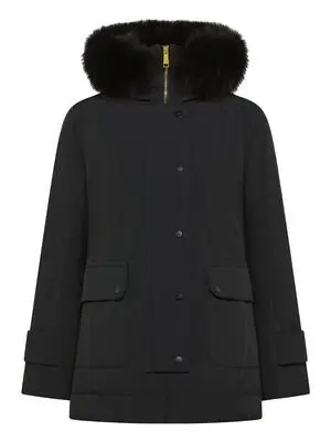 Peuterey Fur-trim Hooded Down Parka - Nero
