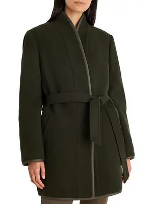 NIC+ZOE Reversible Quilted Top Coat - Kelp