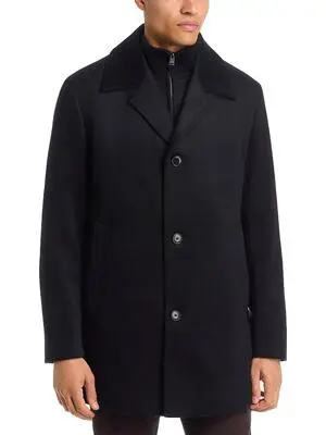 BOSS Clark Wool & Cashmere 3-in-1 Carcoat With Removable Vest - Black