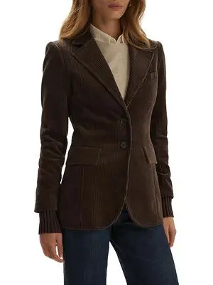 FAVORITE DAUGHTER The Cord City Cotton Blazer - Espresso