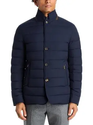 MOORER Sinardi Quilted Removable Bib Insert Jacket - Navy