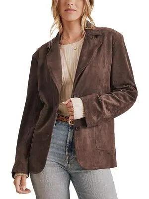 Splendid Ryder Faux Suede Blazer - Java
