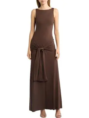 WAYF Isoldeia Tie Detail Gown