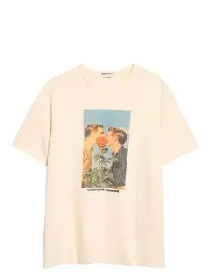 JW Anderson Kissing The Rose Bush Graphic T-shirt - Ecru