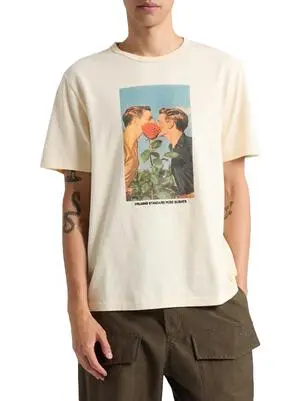 JW Anderson Kissing The Rose Bush Graphic T-shirt - Ecru