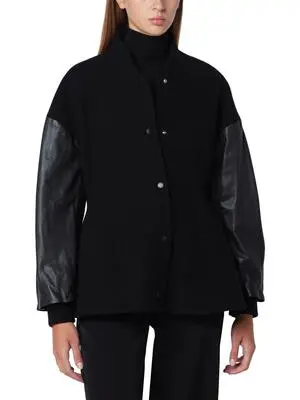 TOTEME College Jacket In Wool And Cashmere Blend - Black