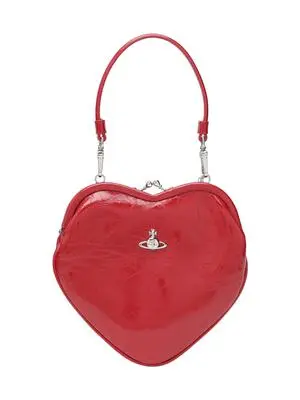 VIVIENNE WESTWOOD Belle Heart Leather Shoulder Bag - Red