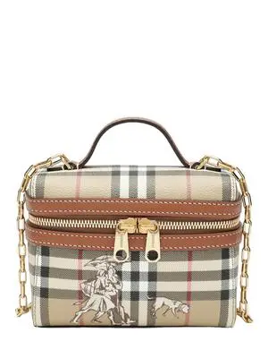 Burberry Check Mates Mini Vanity Bag - Beige