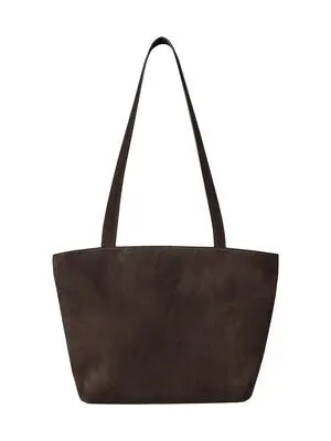THE ROW Parker Dark Brown Suede Tote Bag