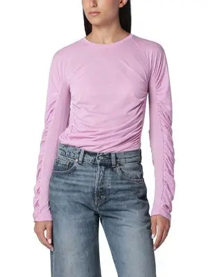 JW Anderson Orchid Top In Cotton-blend Jersey - Pink