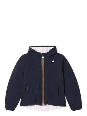 K-WAY Reversible Blue/light Pink Down Jacket - Multicolor