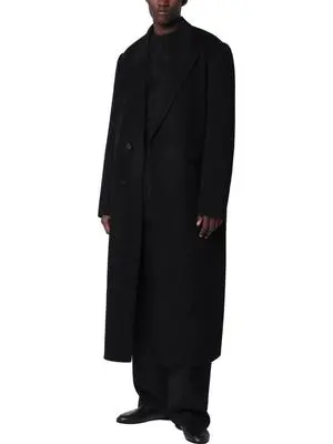 Séfr Long Wool And Cashmere Coat - Black