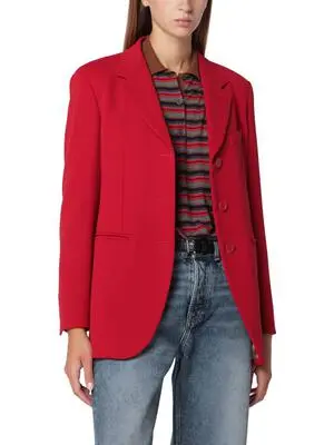 Max Mara Wool Cady Blazer - Red