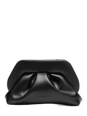 THEMOIRE Shirred Sculptural Polyurethane Handbag - Black