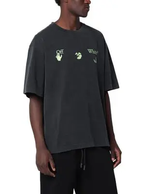 OFF-WHITE™ Vintage T-shirt With Logo Prints - Black