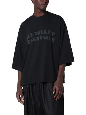 Fear Of God Essentials T-shirt In Tri-blend Jersey - Black