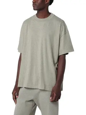 Fear Of God Essentials Seal Heather T-shirt In Tri-blend Jersey - Grey