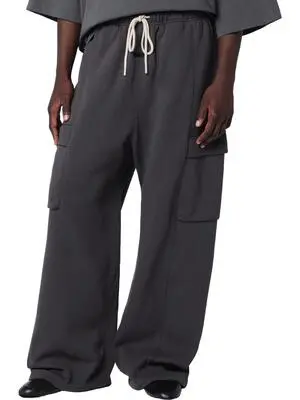 Fear Of God Iron Cargo Jogging Trousers In Cotton Fleece - Grey