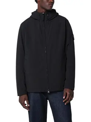 Stone Island Hooded Jacket In Technical Fabric - Black