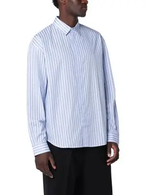 Jacquemus Simon Blue Striped Cotton Shirt - Light Blue