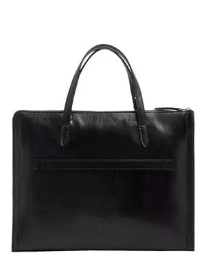 THE BRIDGE Leather Laptop Bag - Black