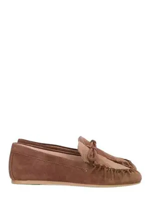 STUART WEITZMAN Britt Fringe Loafers - Brown