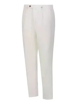 MYTHS Pleated Straight-leg Trousers - Neutrals